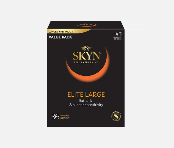 SKYN® Elite Large condoms are longer and wider than our regular condoms